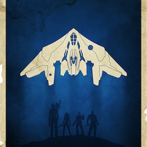 05-GOTG Guardians of the Galaxy Milano Ship Minimalist Poster Print - Etsy