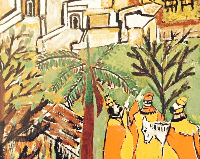 Vintage 1970s Puerto Rico Pava Print Hernández Acevedo Christmas Three ...