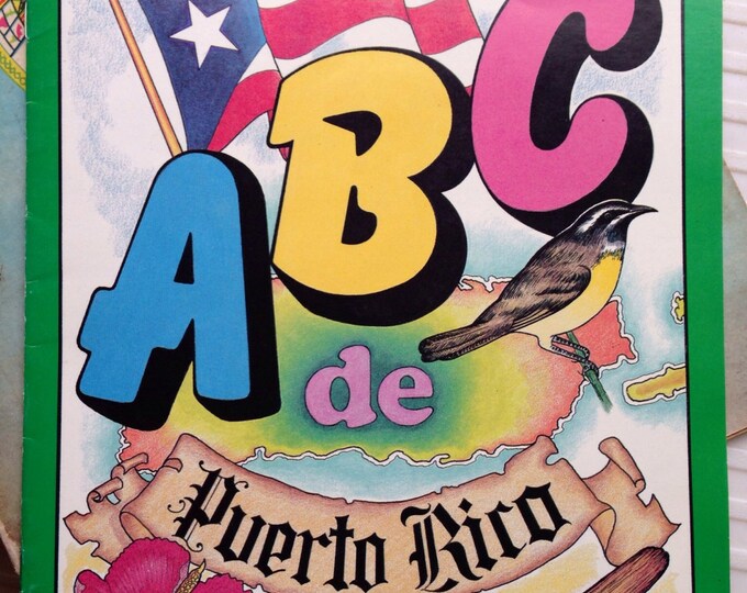 Vintage 1989 Puerto Rico Abcs Abecedario "abc De Puerto Rico" Book - Etsy