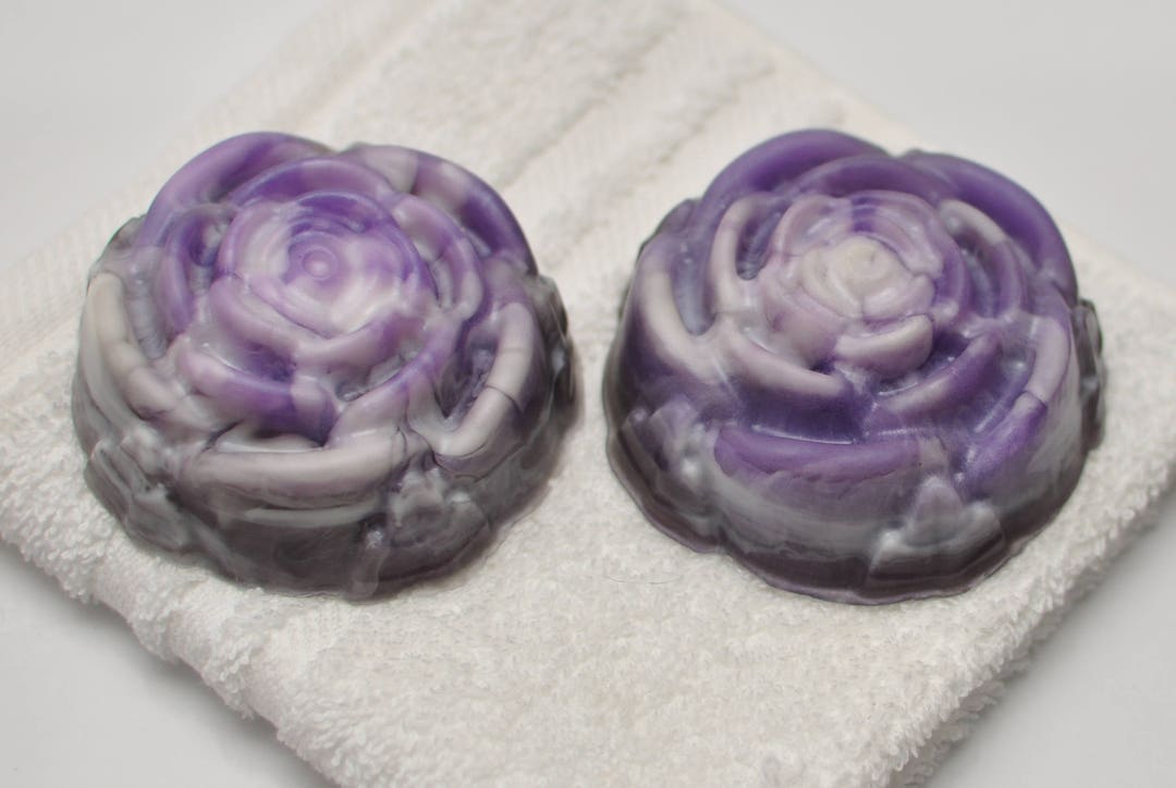 4oz Lavender Soap- Flower Soap- Floral Soap- Purple Soap- Melt and Pour ...