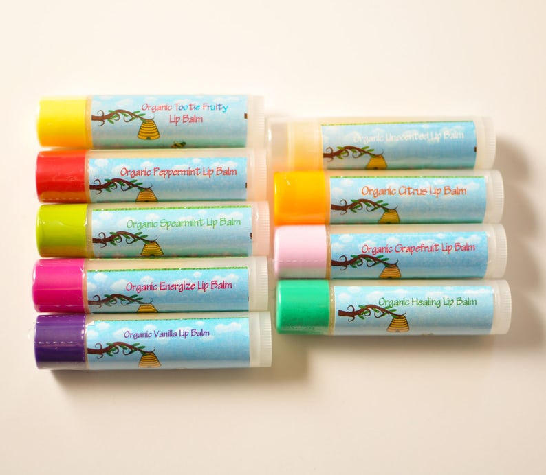 4 All Natural Organic Chapsticks Lip Balm Lip Balms - Etsy