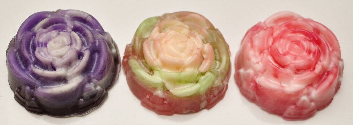 4oz Lavender Soap- Flower Soap- Floral Soap- Purple Soap- Melt and Pour ...