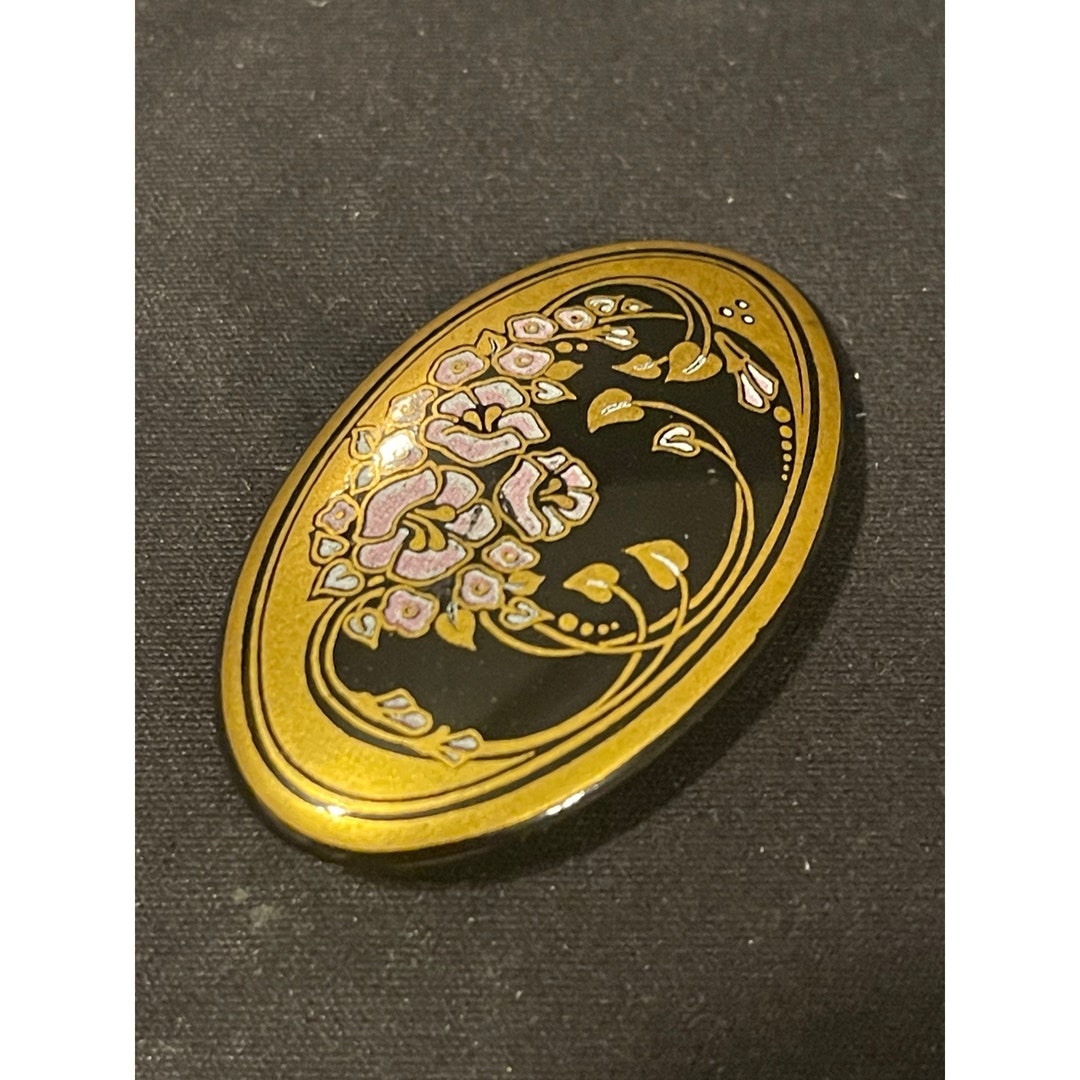 Vintage Michaela Frey Enamel Art Nouveau Brooch - Etsy