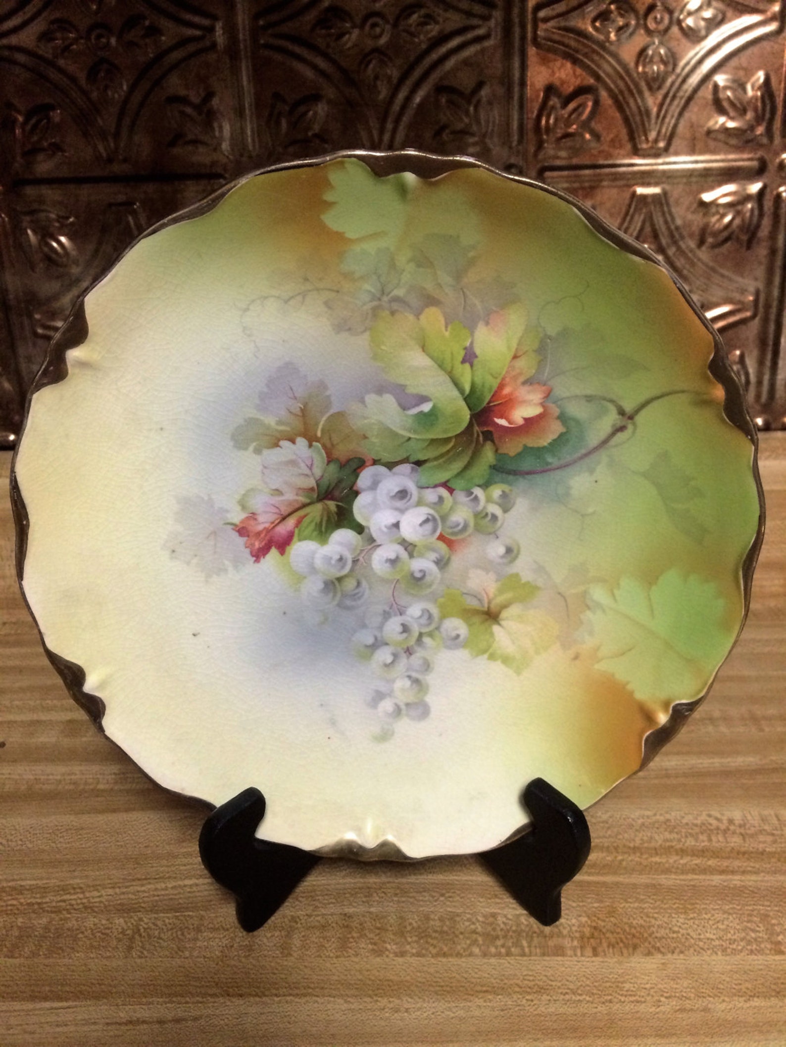 Vintage Stinthal China Porcelain Plate Grape Gilded - Etsy