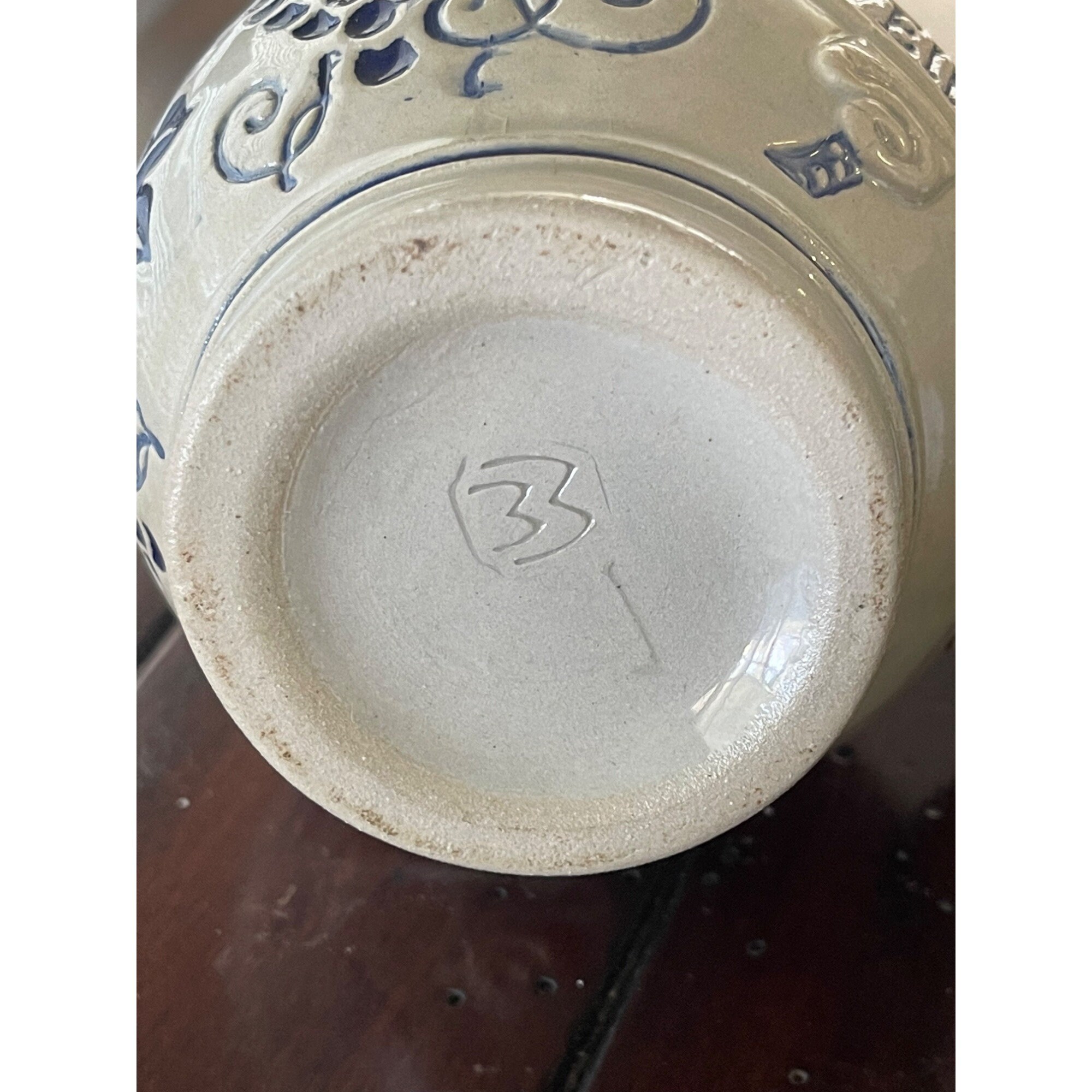 Vintage Salt Glazed Wick-werke German Pottery Pitcher - Etsy