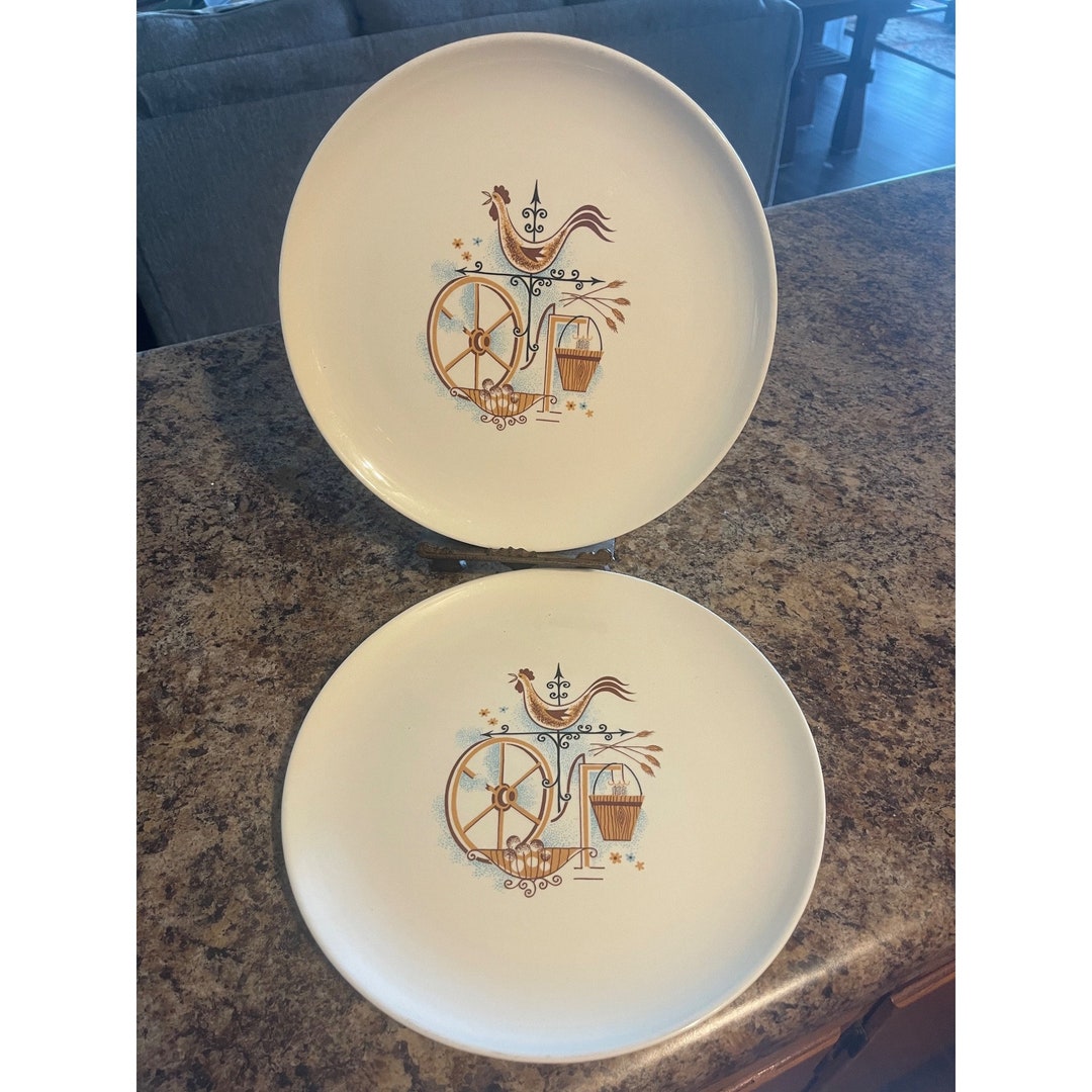 Vintage MCM Weather Vane Plates Taylor Smith Taylor - Etsy