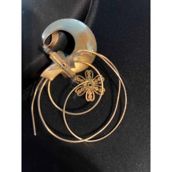 Avant Garde Floral Spray Large Spiral Green Glass Eme… - Gem