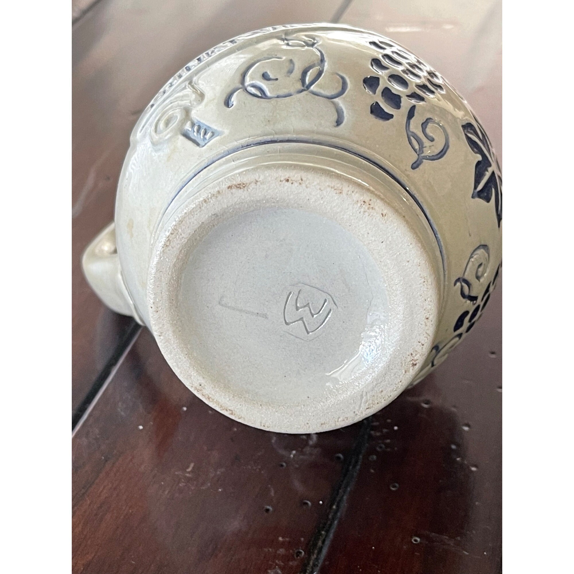 Vintage Salt Glazed Wick-werke German Pottery Pitcher - Etsy