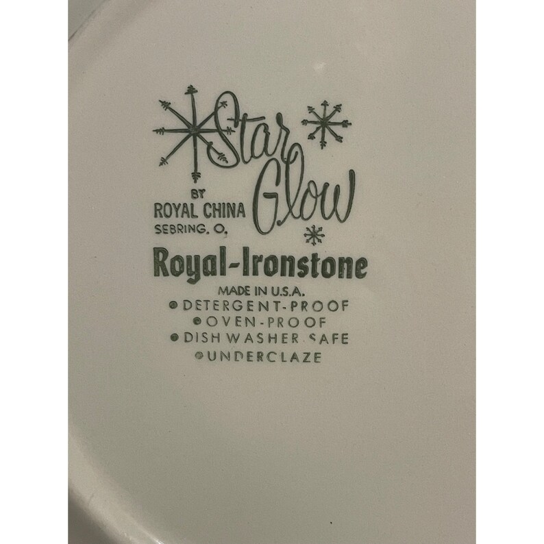 Star Glow MCM Atomic Royal China Plates - Etsy