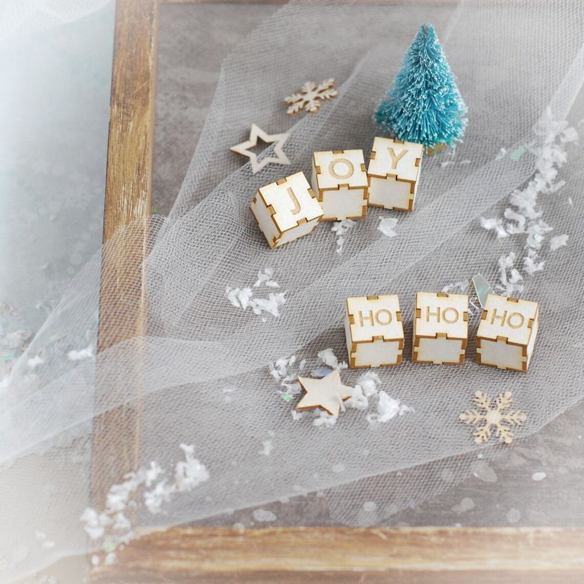 Christmas Collection 3D JOY and Ho Ho Ho Cubes | Etsy