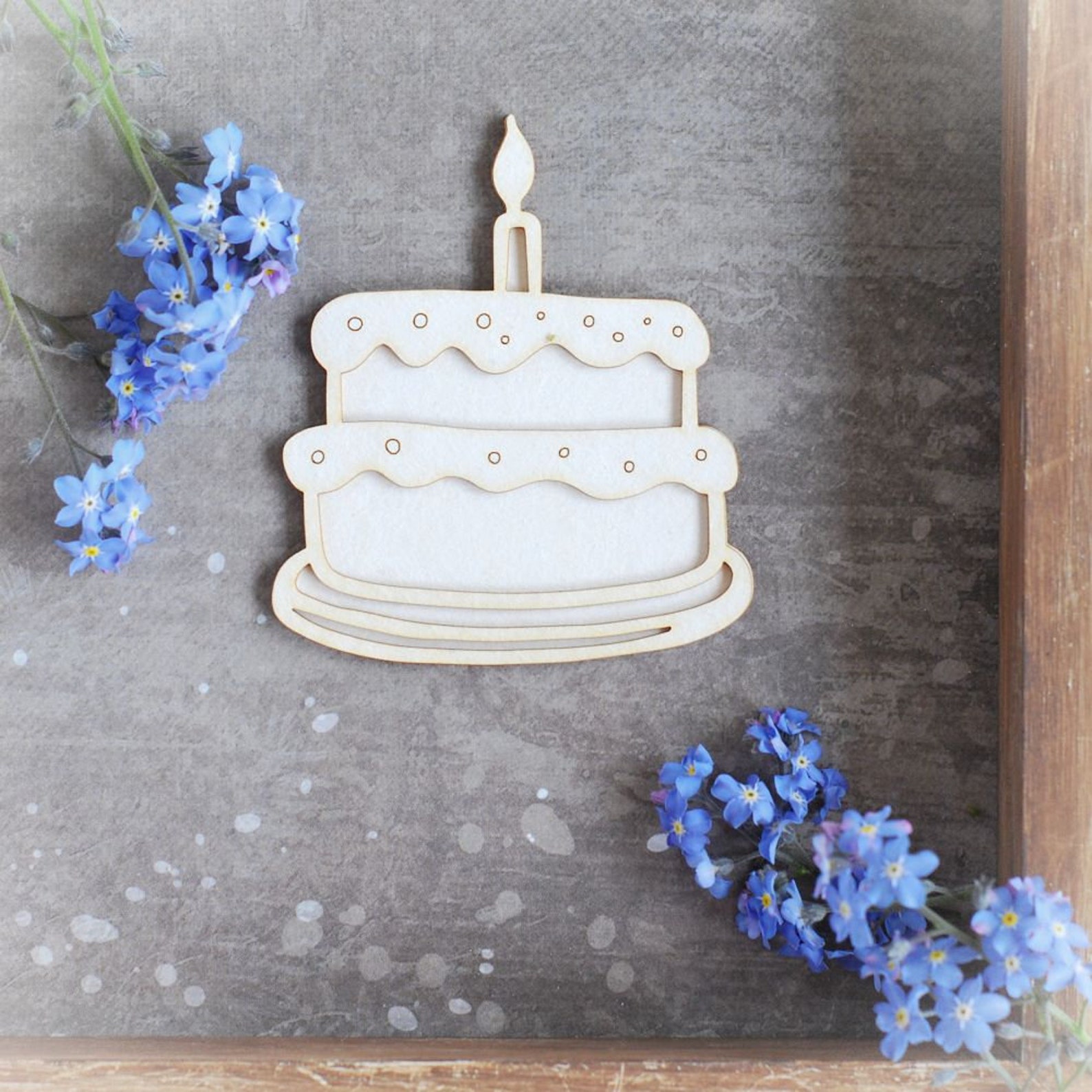1st Birthday 13 2D Cake Decorative Laser Cut Chipboard - Etsy