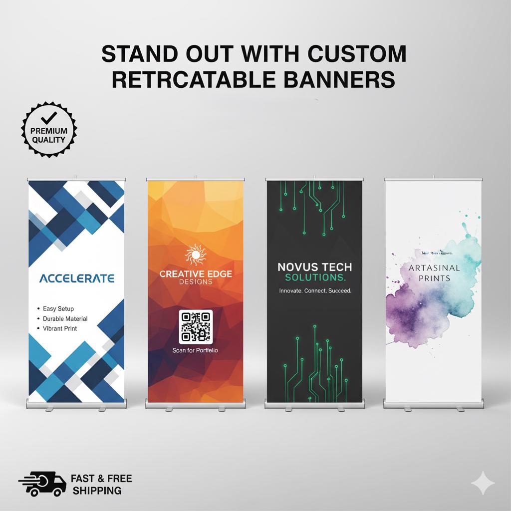 Custom Retractable Banner | Roll up Pop up Banner | Business ...