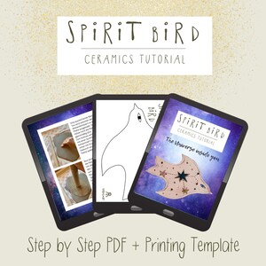 SPIRIT BIRD Ceramic Tutorial With Printing Template / Pottery Tool ...