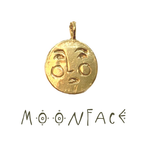 Moon Face Necklace - Etsy