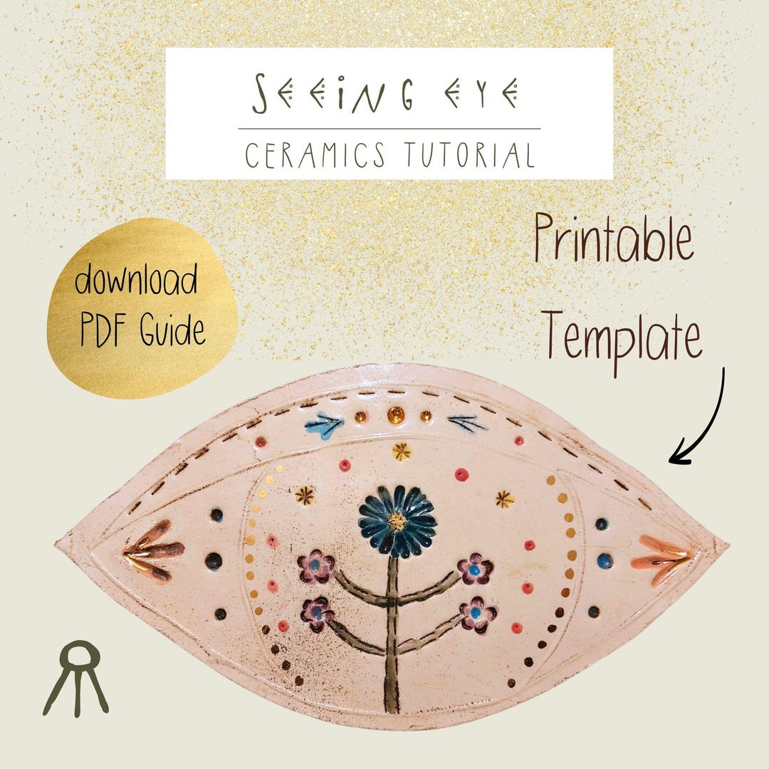 SEEING EYE Ceramic Tutorial With Printing Template / Pottery Tool / DIY ...