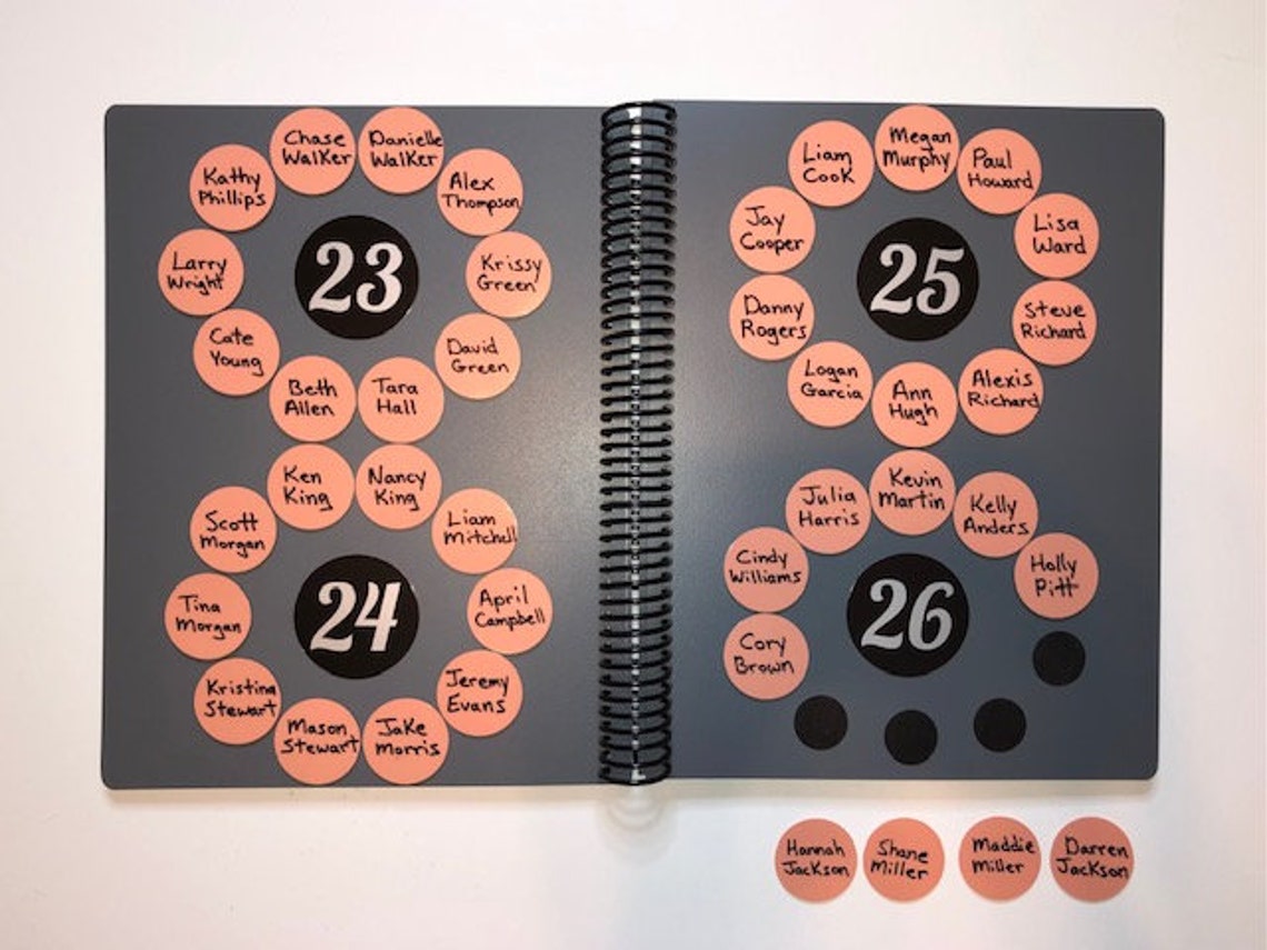 Seating Arrangement Planner 26 Tables -seating Chart -assigned Seating ...