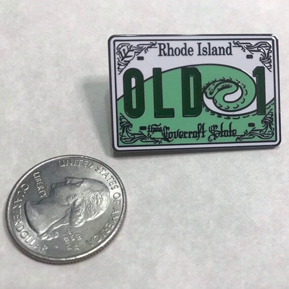 OLD 1 Thee Lovecraft State Rhode Island Vanity Plate Enamel | Etsy