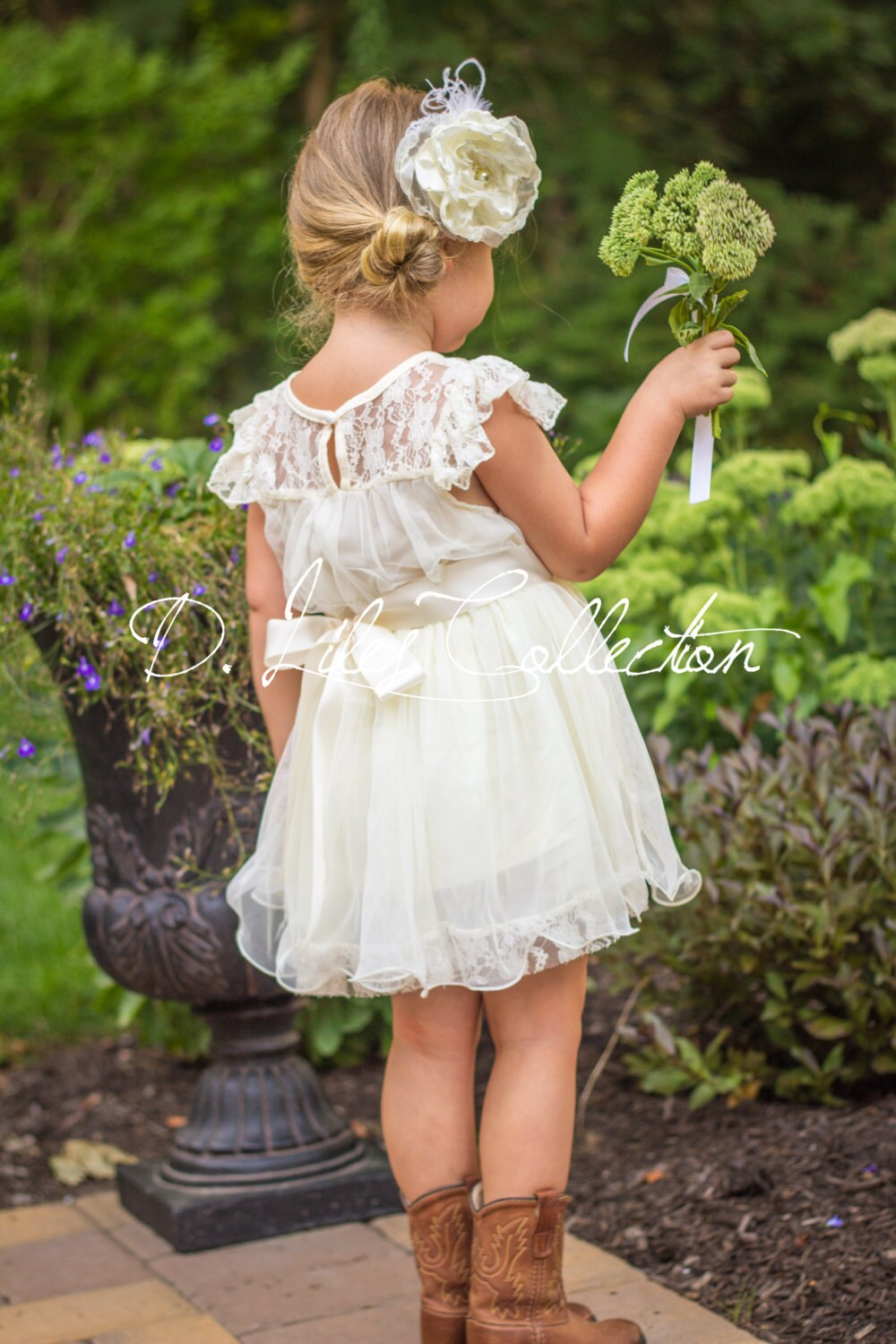 The Original Charlotte Ivory Lace Chiffon Flower Girl - Etsy