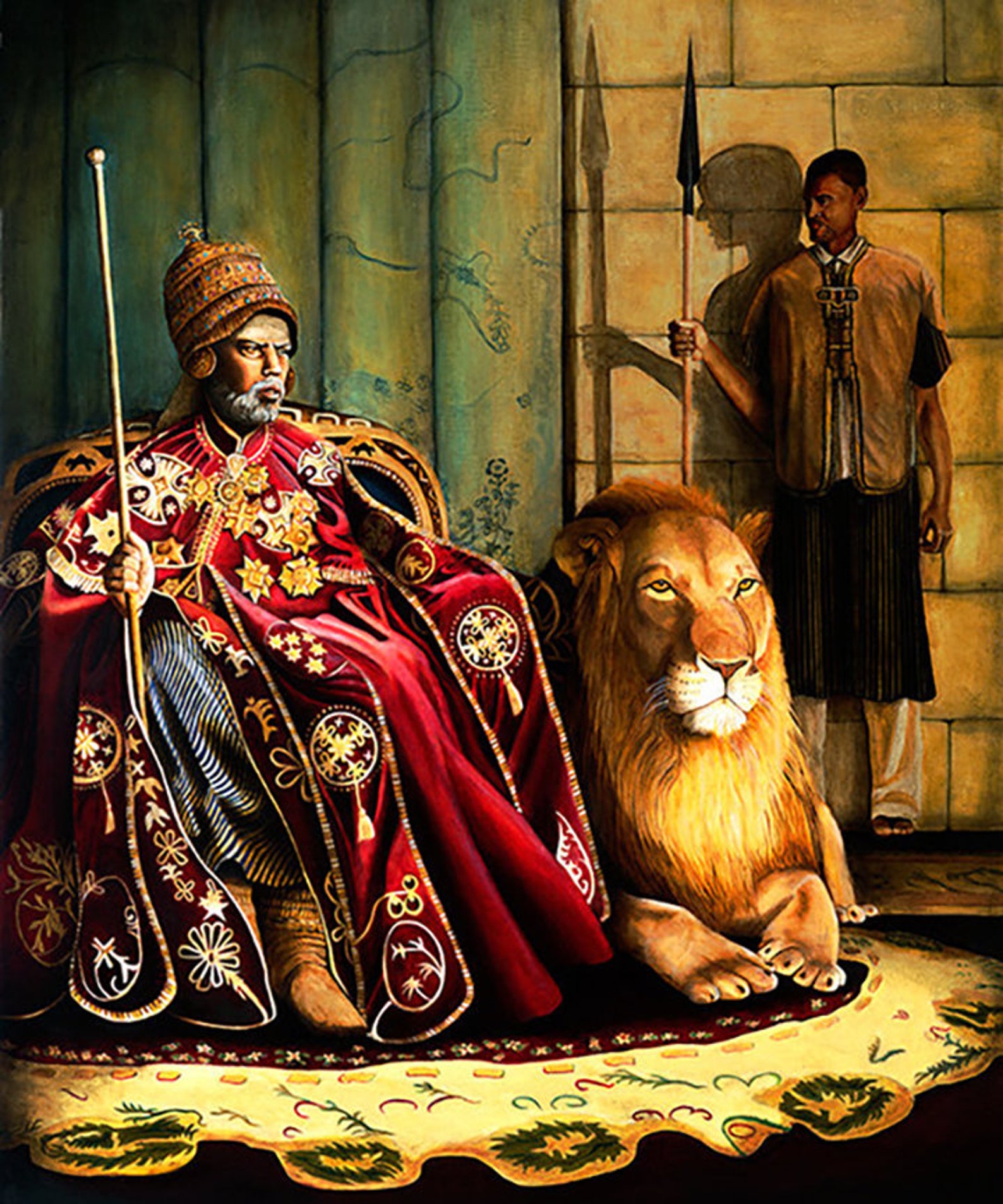 Menelik II of Ethiopia - Archival Giclee 24"x20" Signed Print - Etsy
