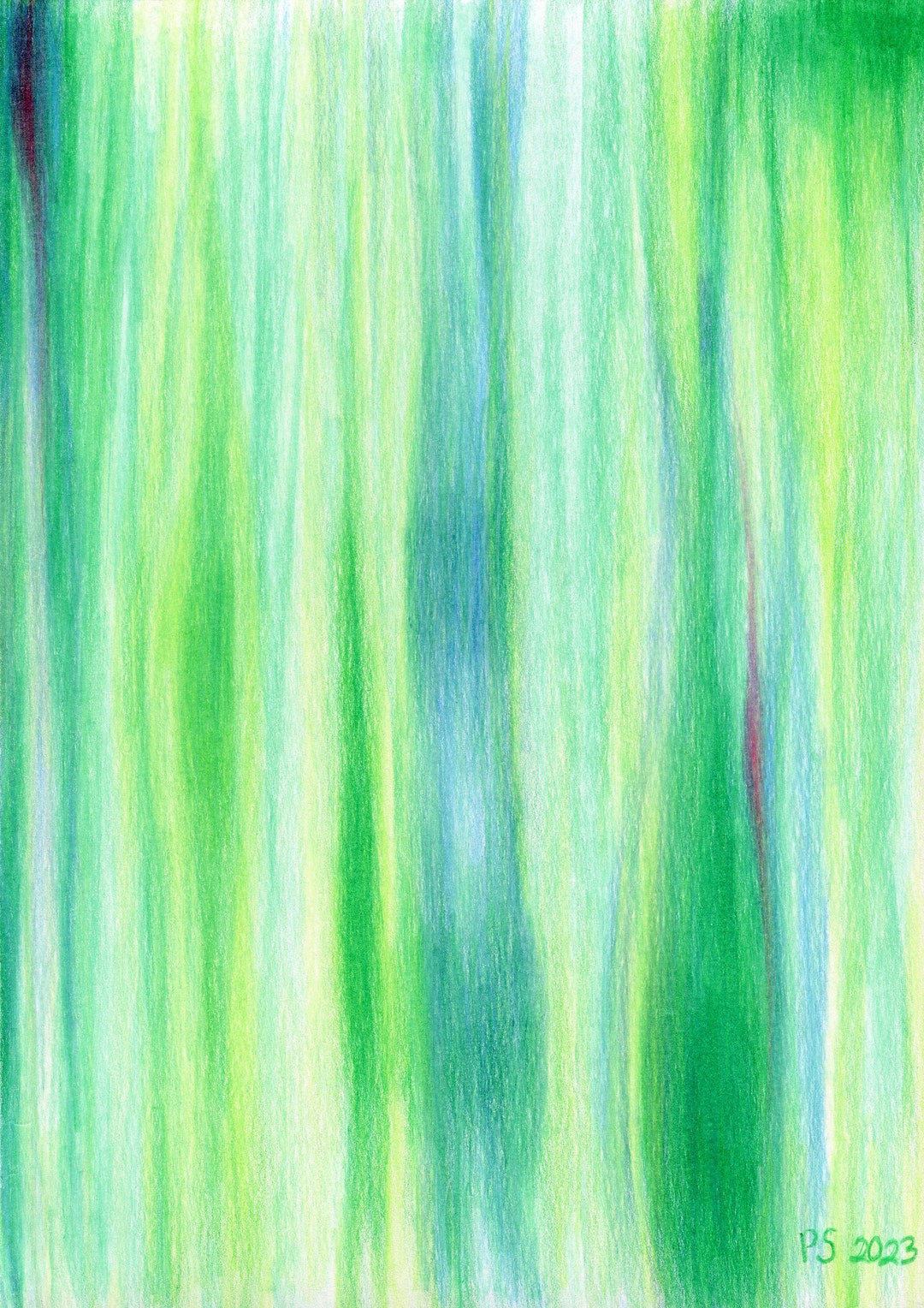 Colored Pencil Drawing: "early Spring" (7x10 In.) Unframed | Small ...