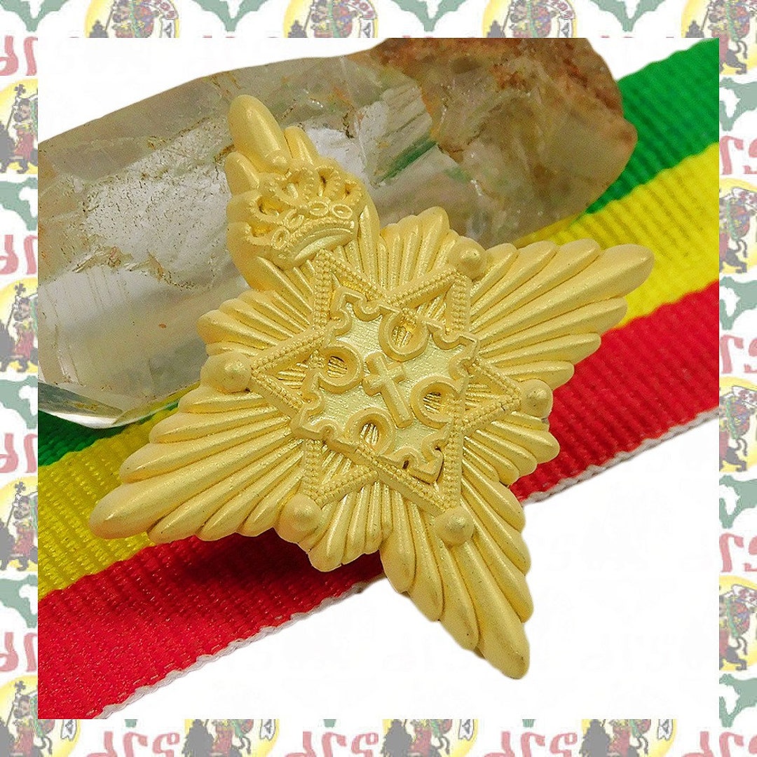 Order of Solomon's Seal [drs] 2D/3D Pins Badge (rasta Reggae Ethiopia ...