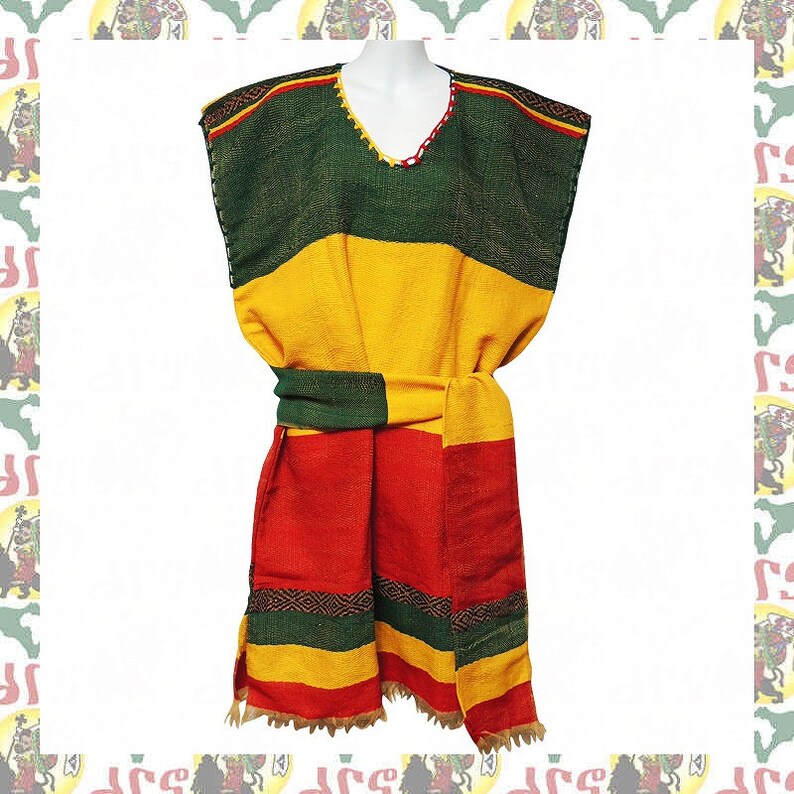 Ethiopian Traditional Cotton Dress Rastafari Reggae Dub Tra | Etsy