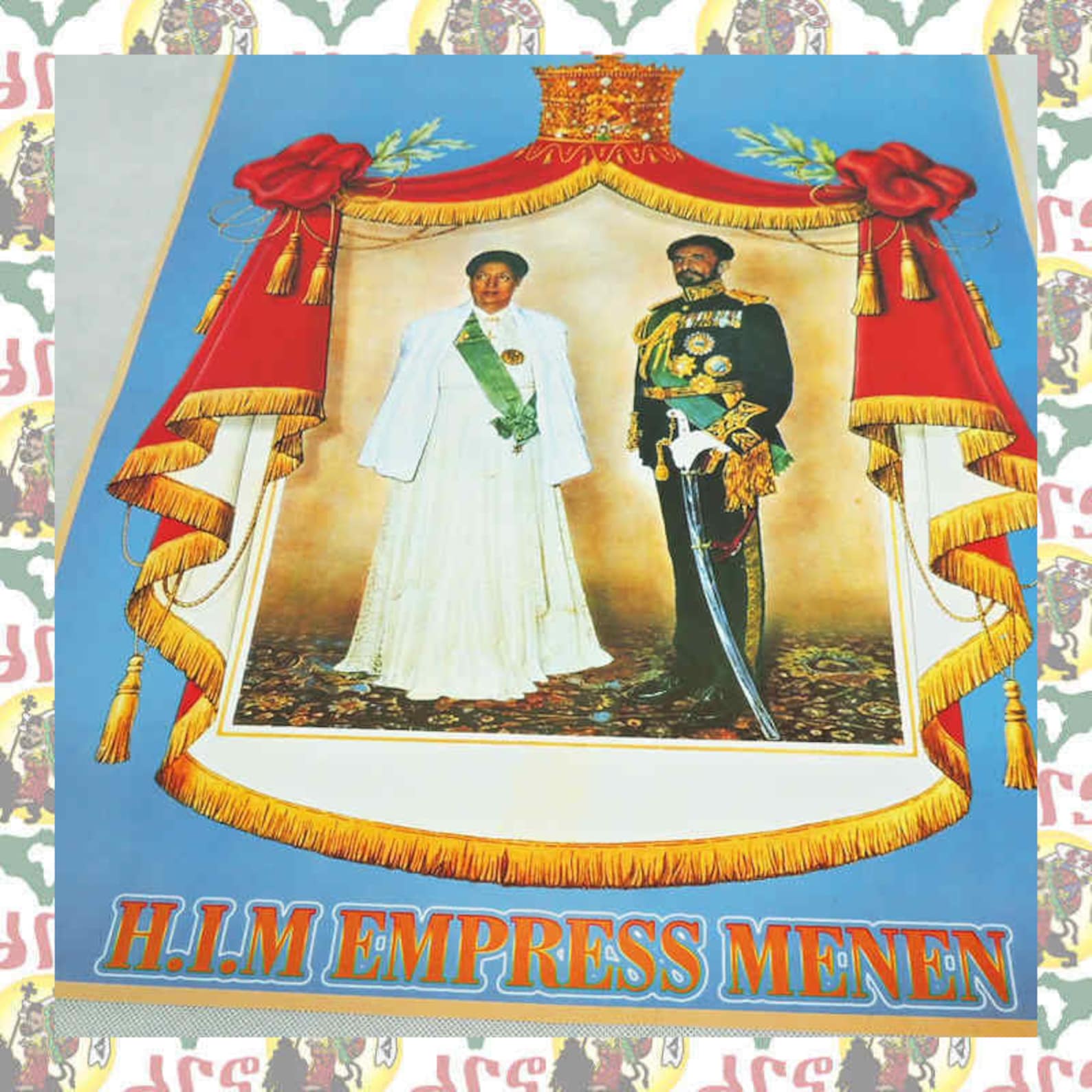 Emperor Haile Selassie and Empress Menen Portrait Poster | Etsy