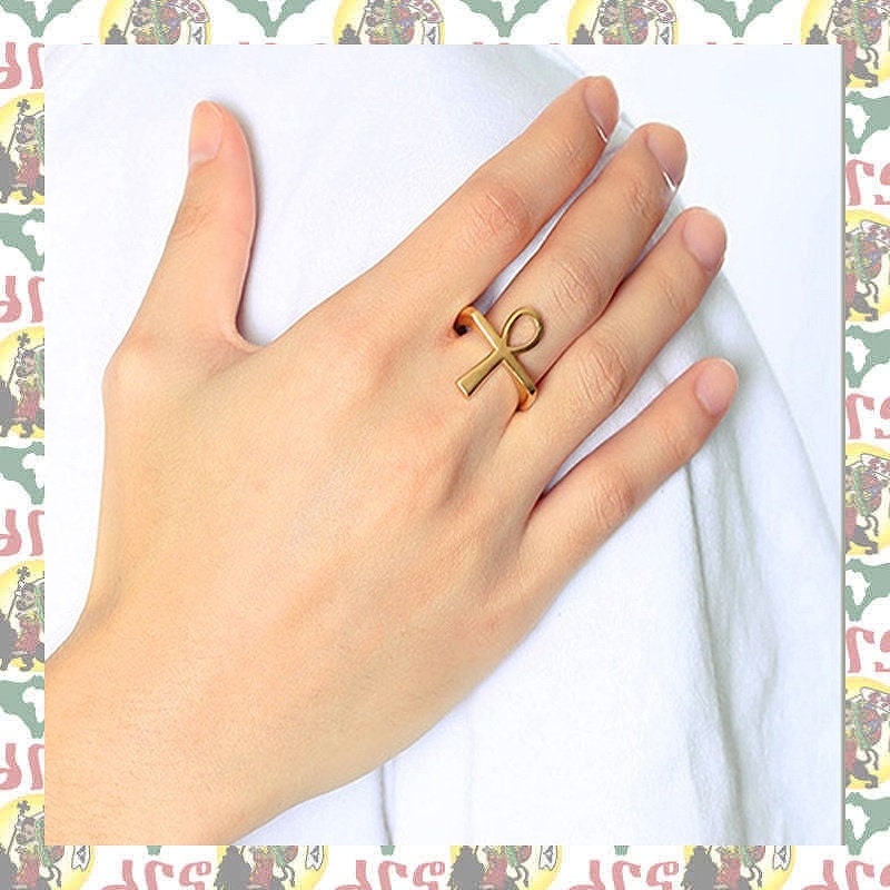 Ankh Cross Ring stainless Steel Ankh Egyptian - Etsy