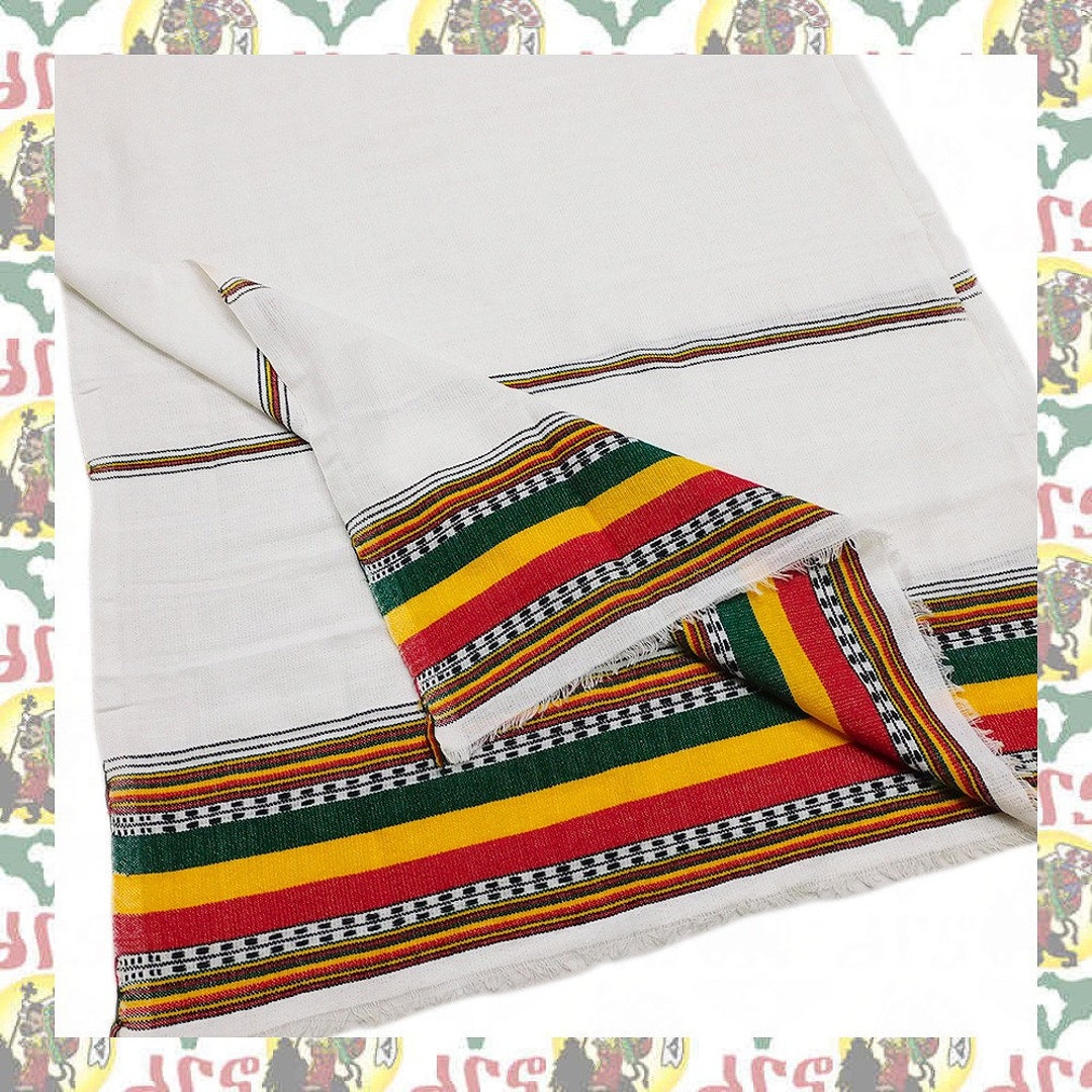 Ethiopian Traditional Woven Ethiopian Cotton Scarf Shawl Head Wrap ...