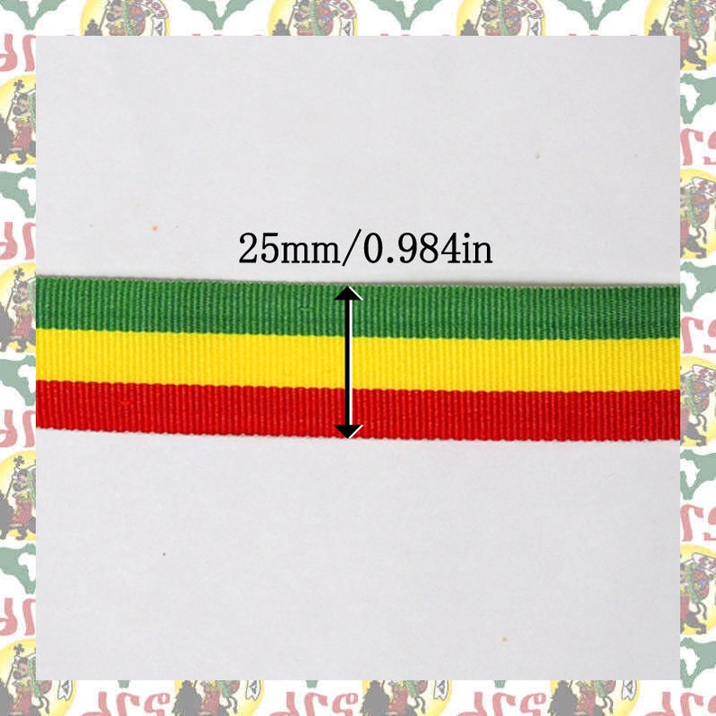 25mm Ethiopia Africa Rasta Color Ribbon Made in Ethiopia - Etsy