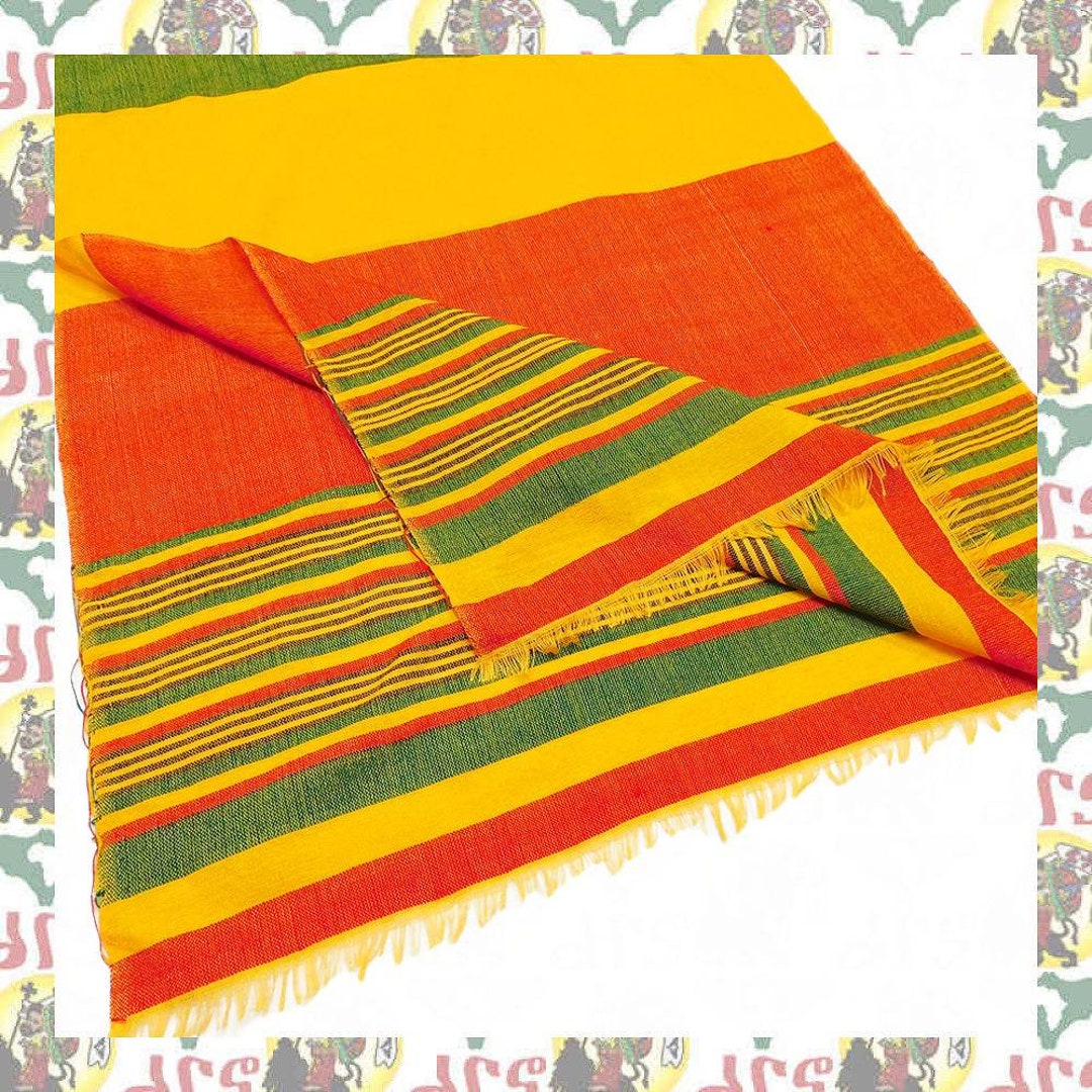 Ethiopian Traditional Woven Ethiopian Cotton Scarf Shawl Head - Etsy