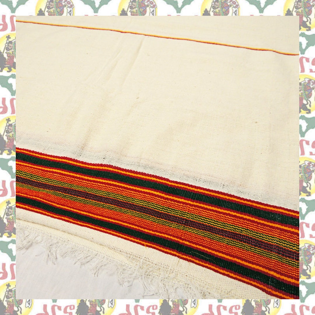 Ethiopian Traditional Woven Ethiopian Cotton Scarf Shawl Head - Etsy