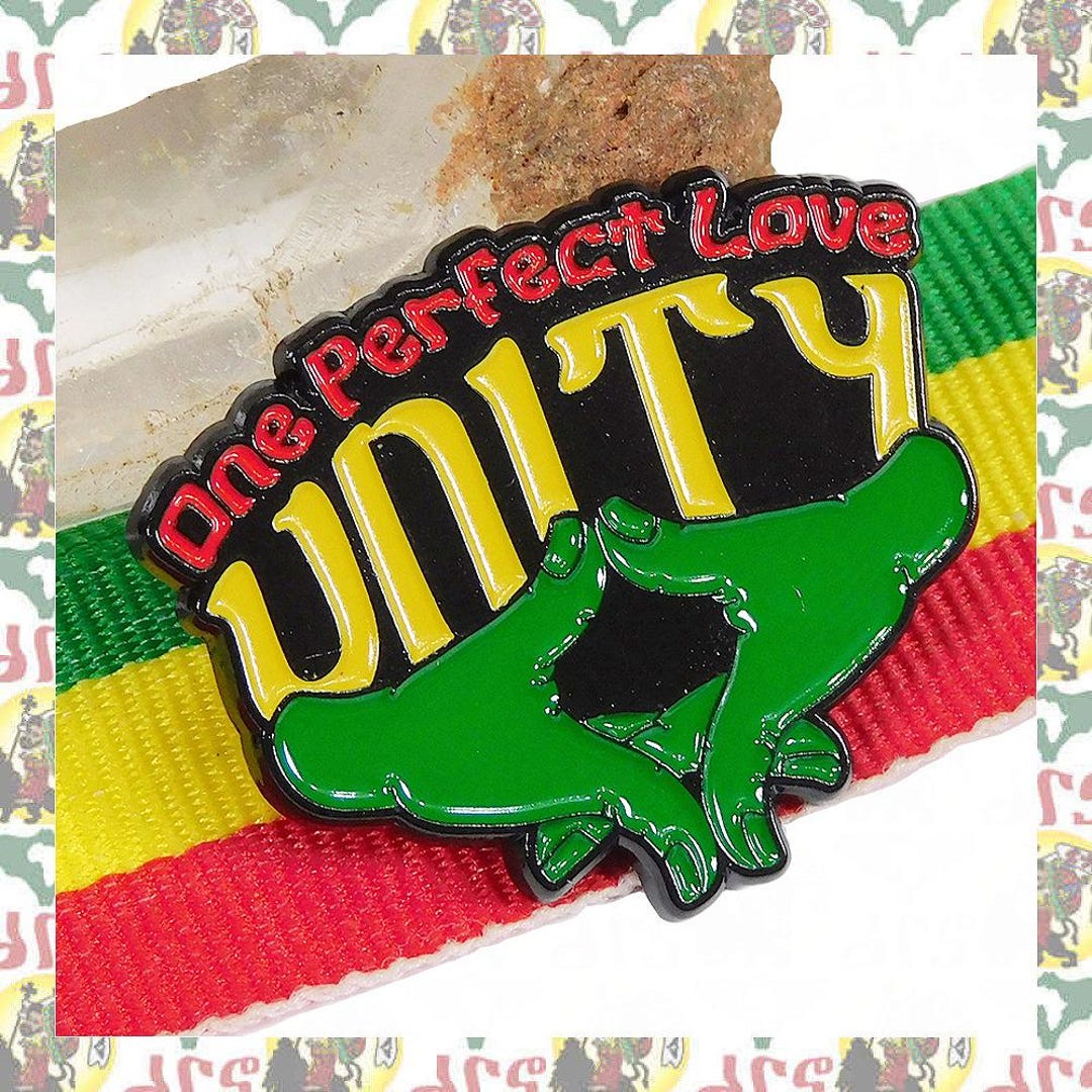 One Perfect Love [drs] 2D Pins Badge (rasta Reggae Ethiopia Africa Lion ...