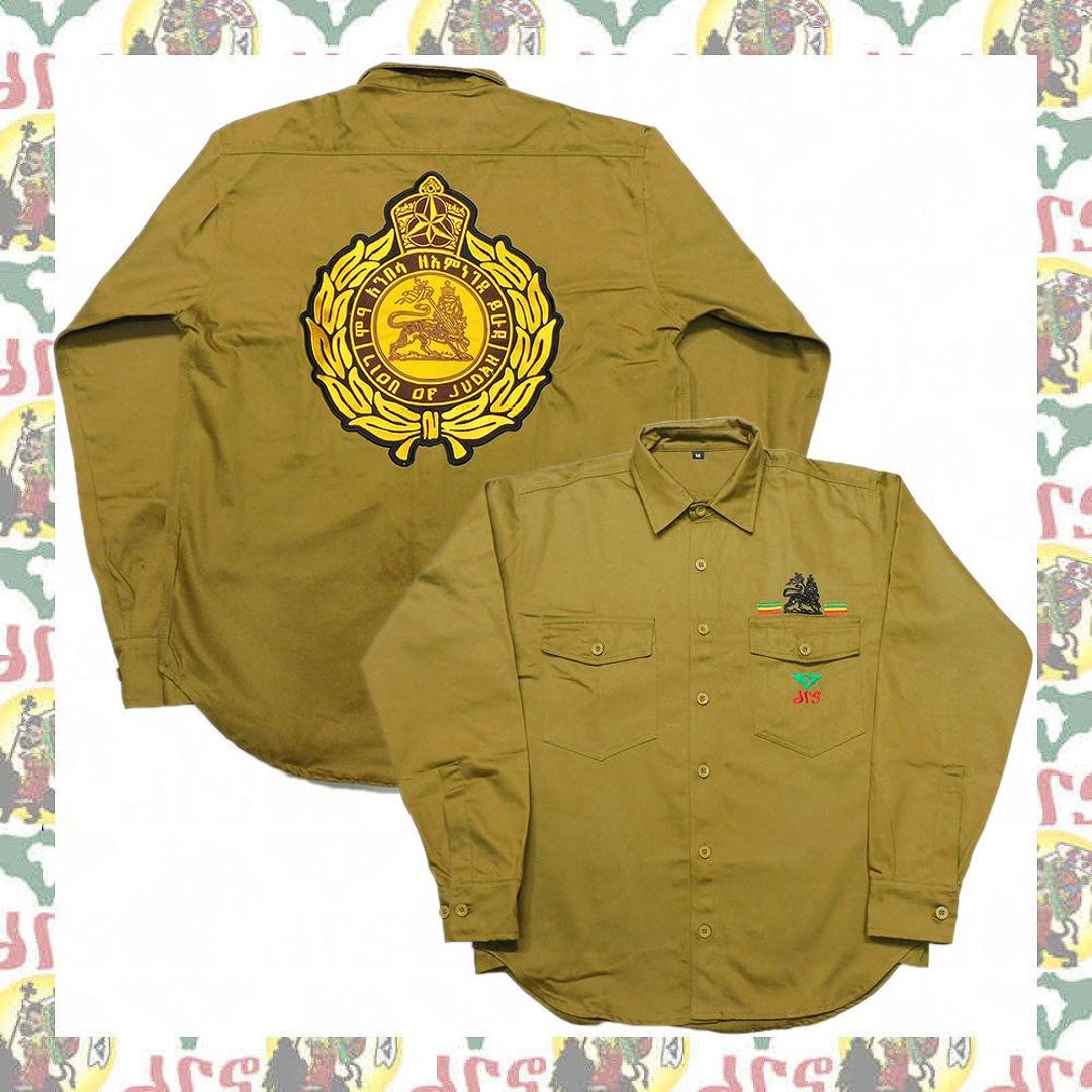 Moa Anbessa [drs]haile Selassie I Embroidered Long-sleeved Shirt ...