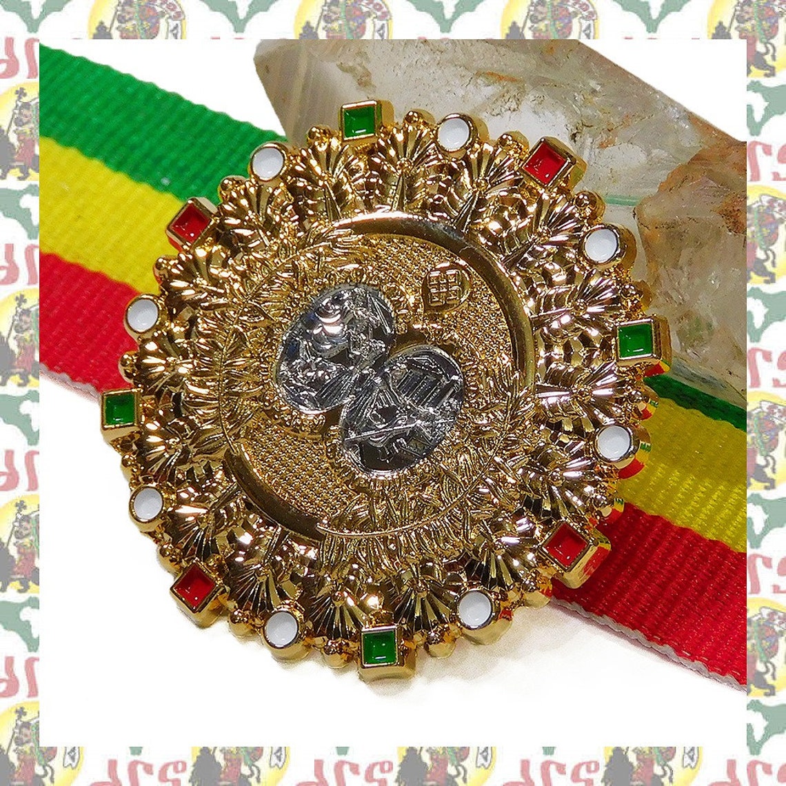 Order of Solomon's [drs] 2D/3D Pins Badge (roots Reggae, Rastafari ...