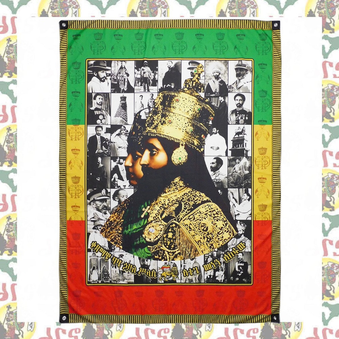 King Alpha and Queen Omega Haile Selassie I[drs] Tapestry (extra-large ...