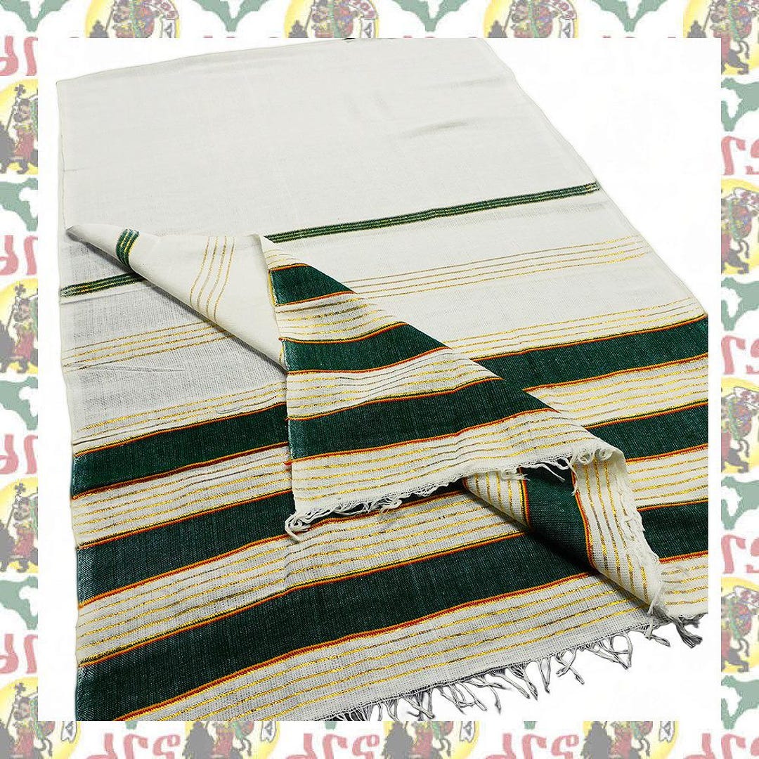 Ethiopian Traditional Woven Ethiopian Cotton Scarf Shawl Head Wrap ...