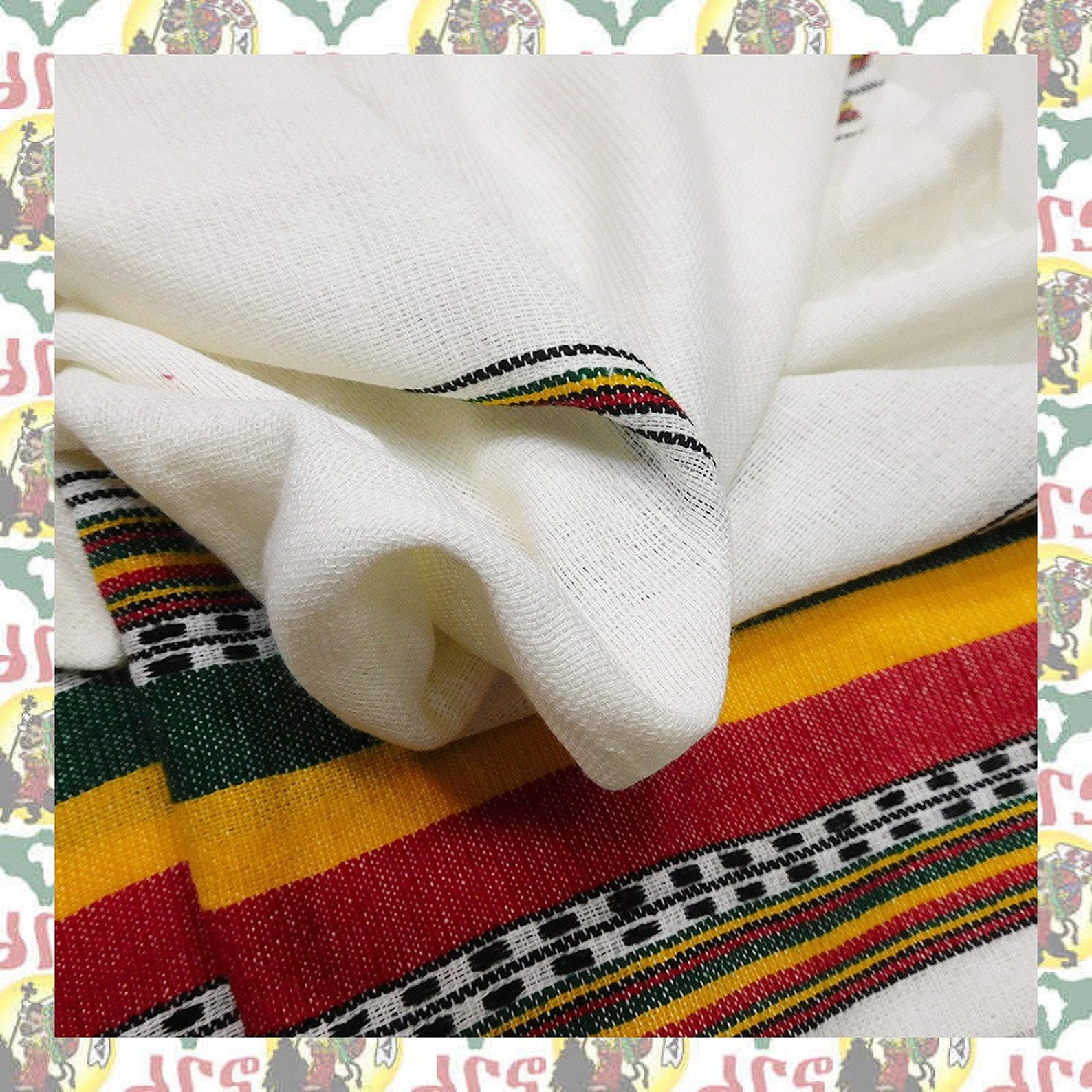 Ethiopian Traditional Woven Ethiopian Cotton Scarf Shawl Head Wrap ...
