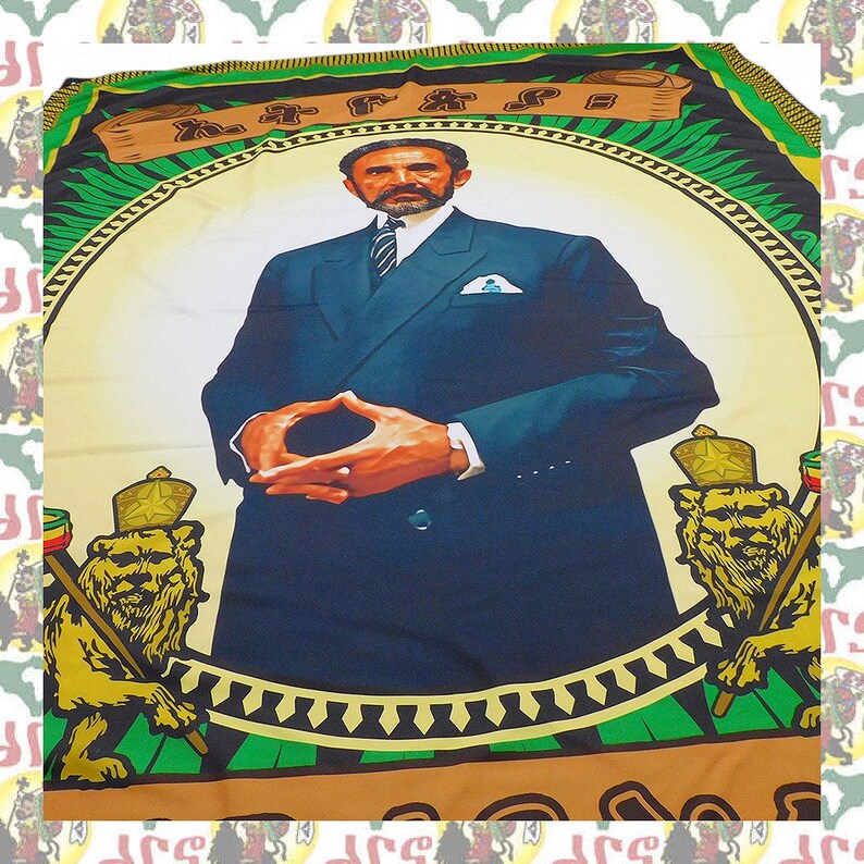 Ethiopian King Haile Selassie I[drs] Tapestry (extra-large Flag) (lion ...