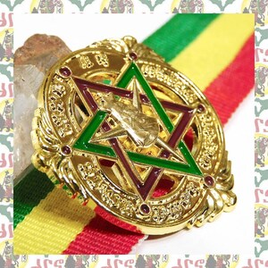 Queen of Sheba Medal [drs] 2D/3D Pins Badge (rasta Reggae Ethiopia ...