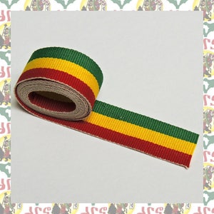 20mm Ethiopia Africa Rasta Color Ribbon Made in Ethiopia (roots Reggae ...