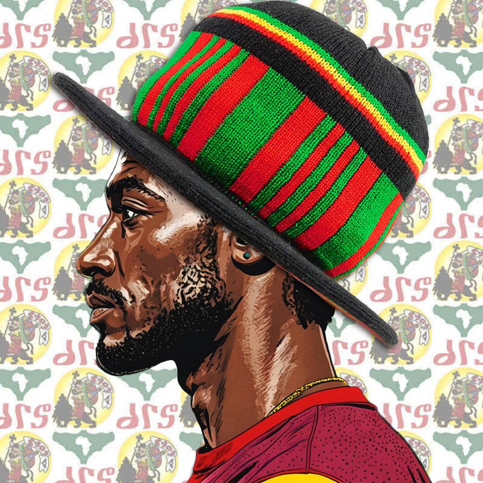 Rasta Style Knit Hat – Reggae Inspired Dreadlock Cap (lion Hoed ...