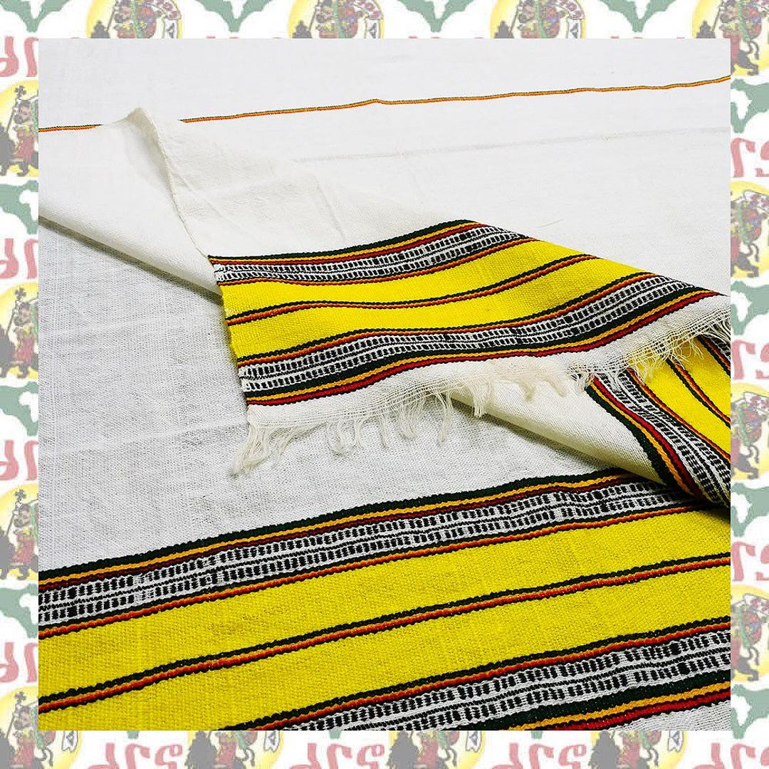 Ethiopian Traditional Woven Ethiopian Cotton Scarf Shawl Head Wrap ...