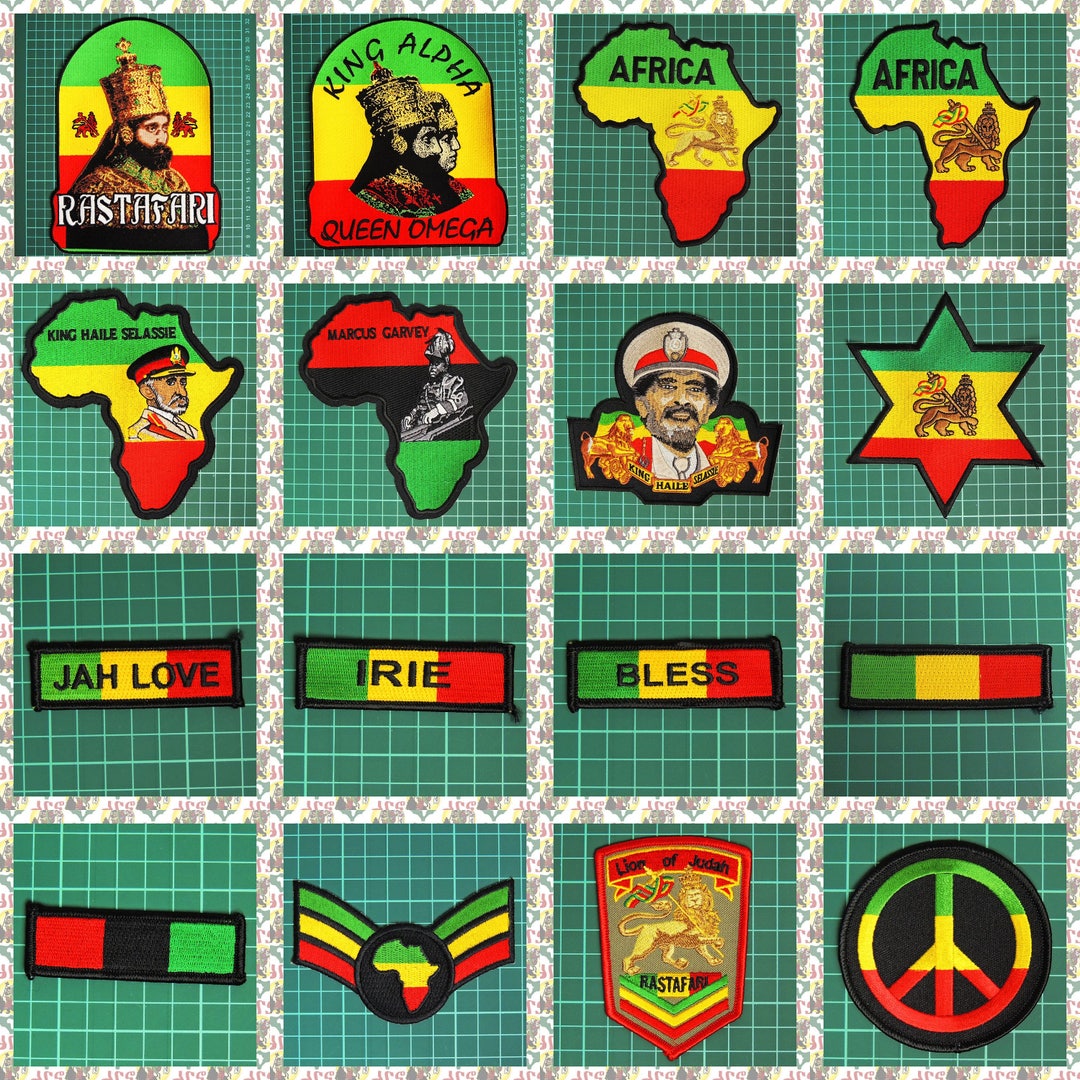 Embroidery Iron Patch (rasta, Reggae, Ethiopia, Écusson Thermocollan ...