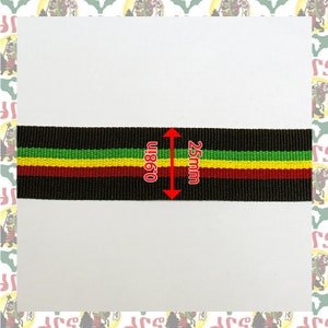 25mm Ethiopia Africa Rasta Color Ribbon Made in Ethiopia (roots Reggae ...