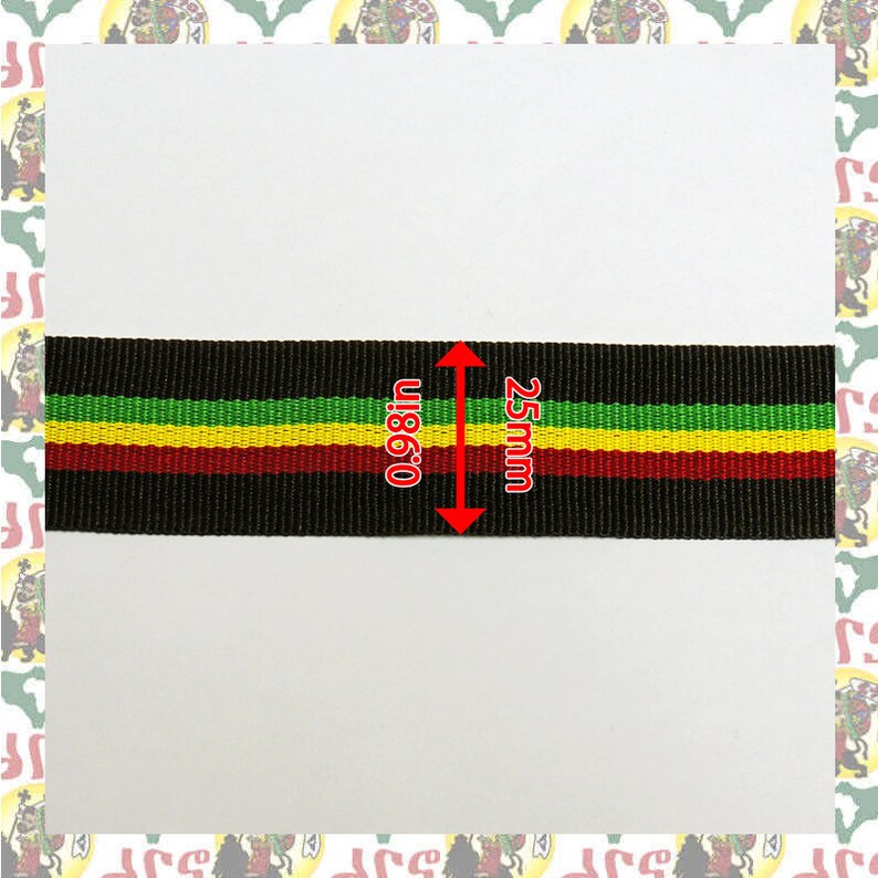 25mm Ethiopia Africa Rasta Color Ribbon Made in Ethiopia - Etsy UK