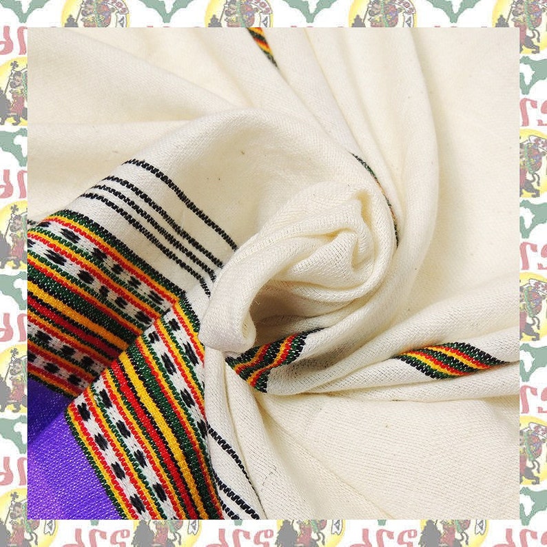 Ethiopian Traditional Woven Ethiopian Cotton Scarf Shawl Head | Etsy