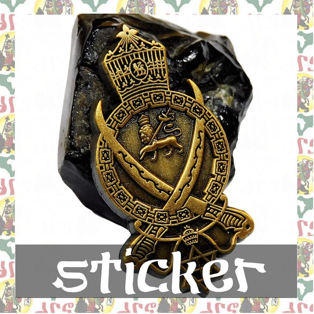Jah Army Medal drs 2D/3D Sticker Badge rasta Reggae Ethiopia Africa ...