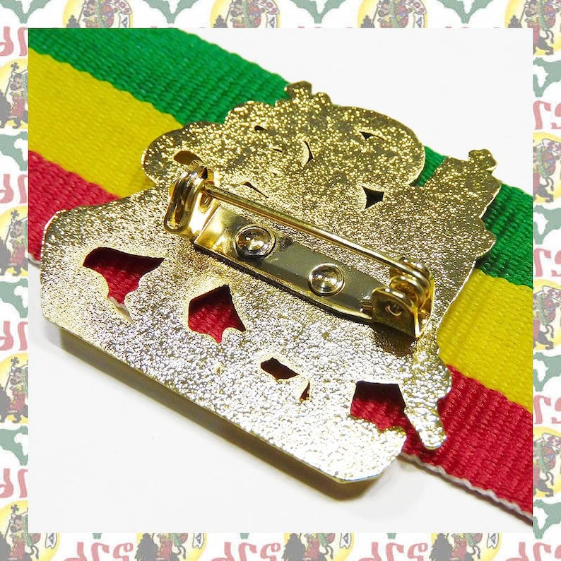 Lion of Judah [drs] 2D/3D Brooch Pins (roots Reggae, Rastafari, Lapel ...