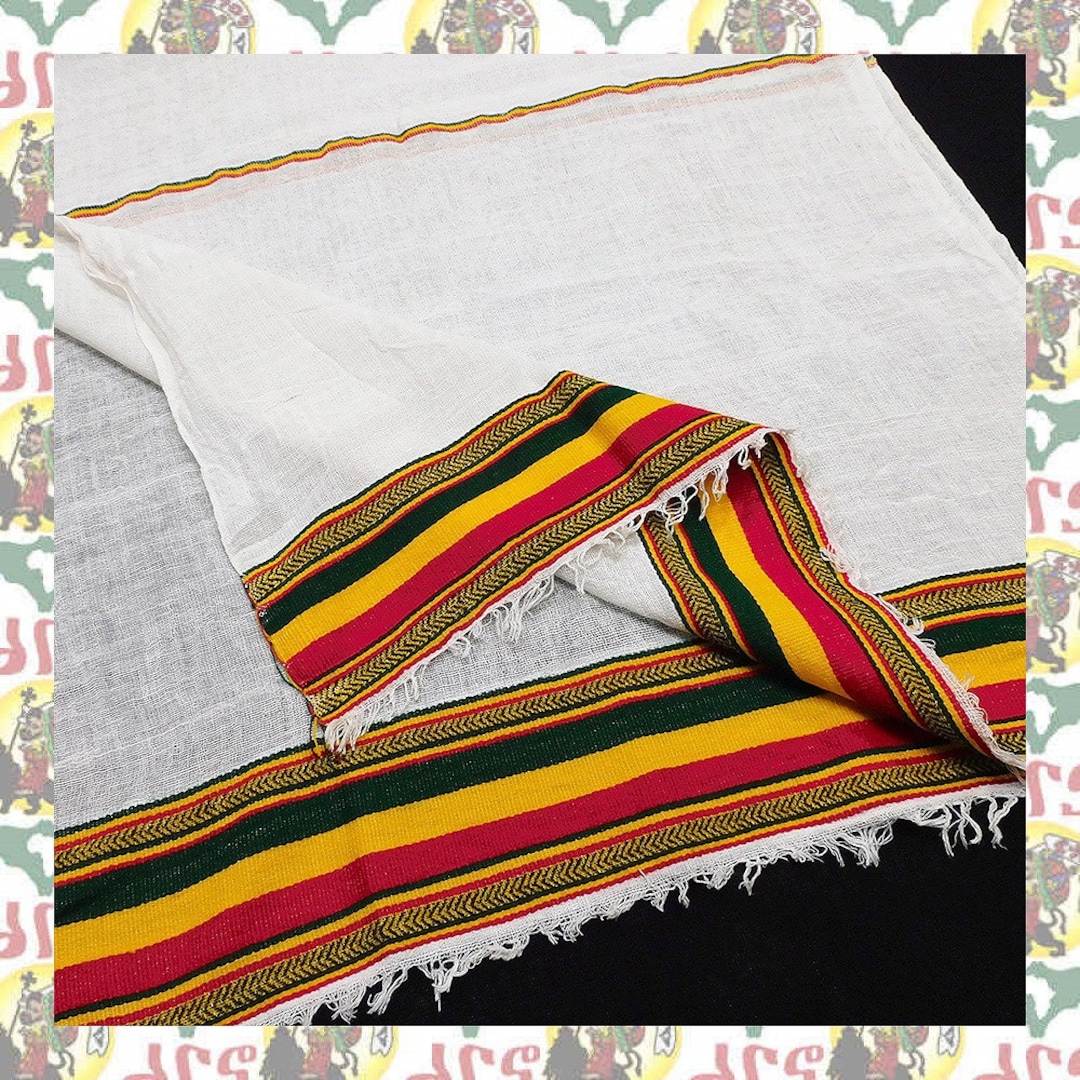 Ethiopian Traditional Woven Ethiopian Cotton Scarf Shawl Head Wrap ...